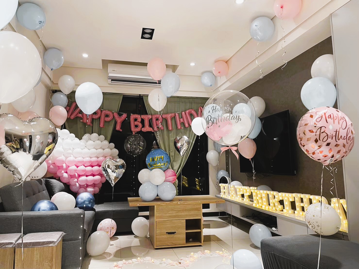 生日-馬卡龍之夜（PB44） | 氣球仙境｜台中氣球店｜氣球佈置｜派對慶生｜求婚告白｜開幕典禮｜婚禮節慶｜教學表演｜活動企劃